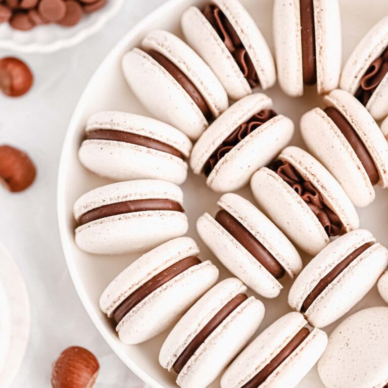 Chocolate Hazelnut Macarons - Everything Marina