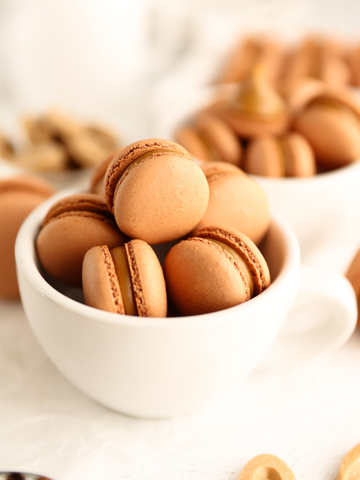 Caramel Latte Macarons - Everything Marina